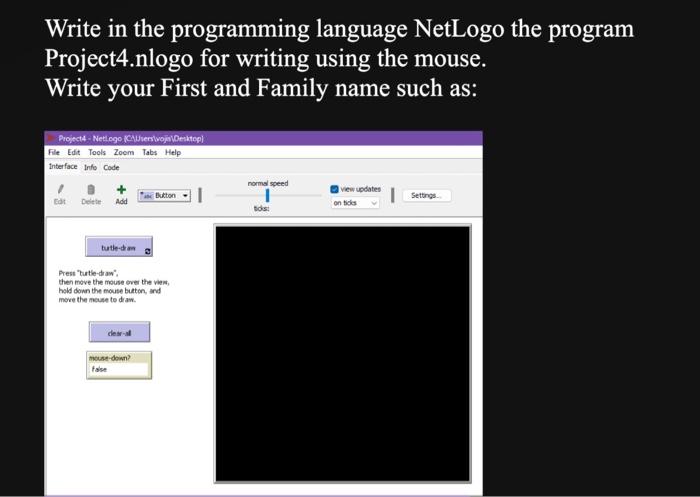 Solved When clicking turtle-draw, you should be able to | Chegg.com