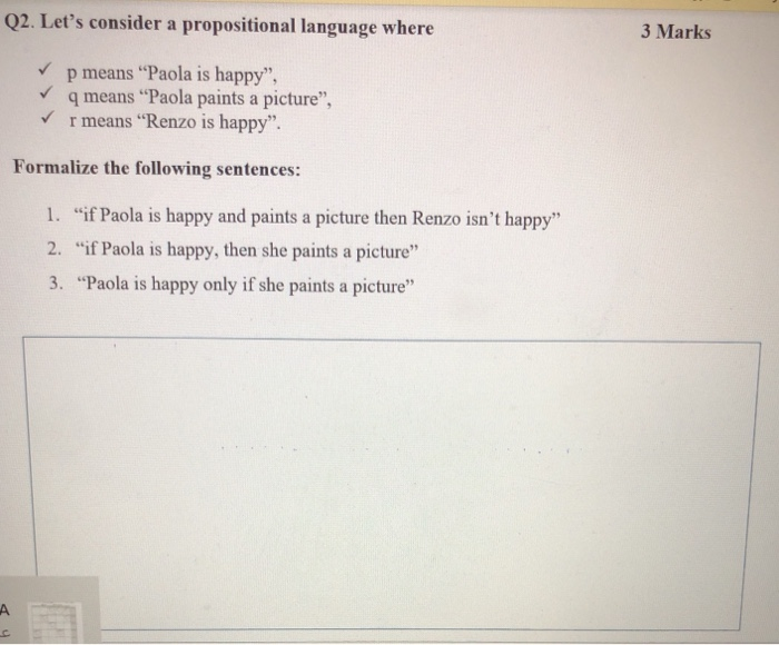 Solved Q2. Let's consider a propositional language where 3 | Chegg.com