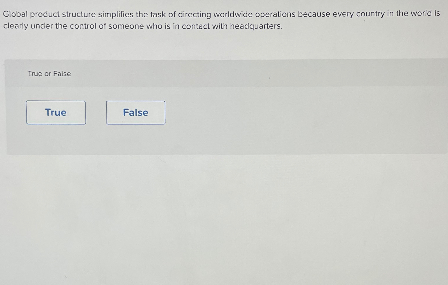 Solved Global product structure simplifies the task of | Chegg.com