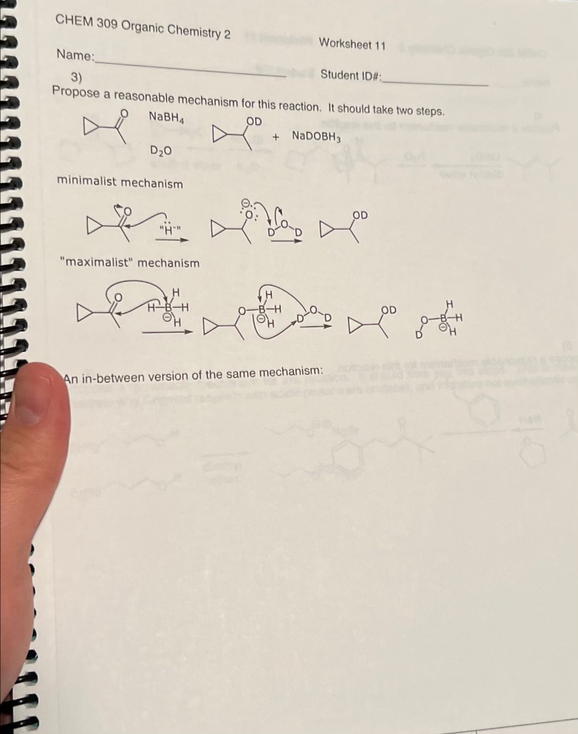 Solved CHEM 309 ﻿Organic Chemistry 2Name:Propose a | Chegg.com