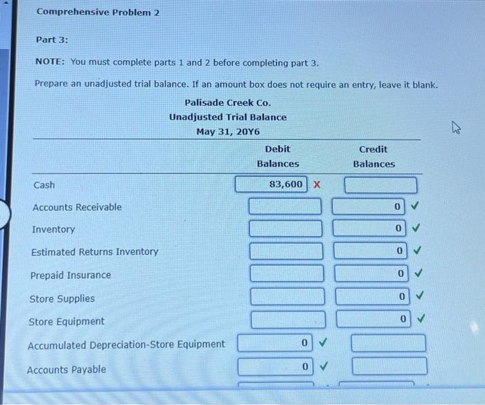 Solved Comprehensive Problem 2 Part 1 and Part 2: Palisade | Chegg.com