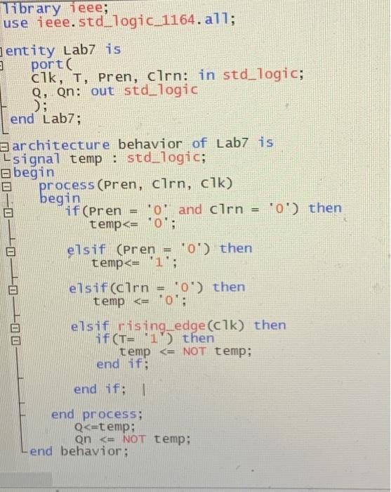 Solved I Need To Debug This Vhdl Code It Compiles But Q And