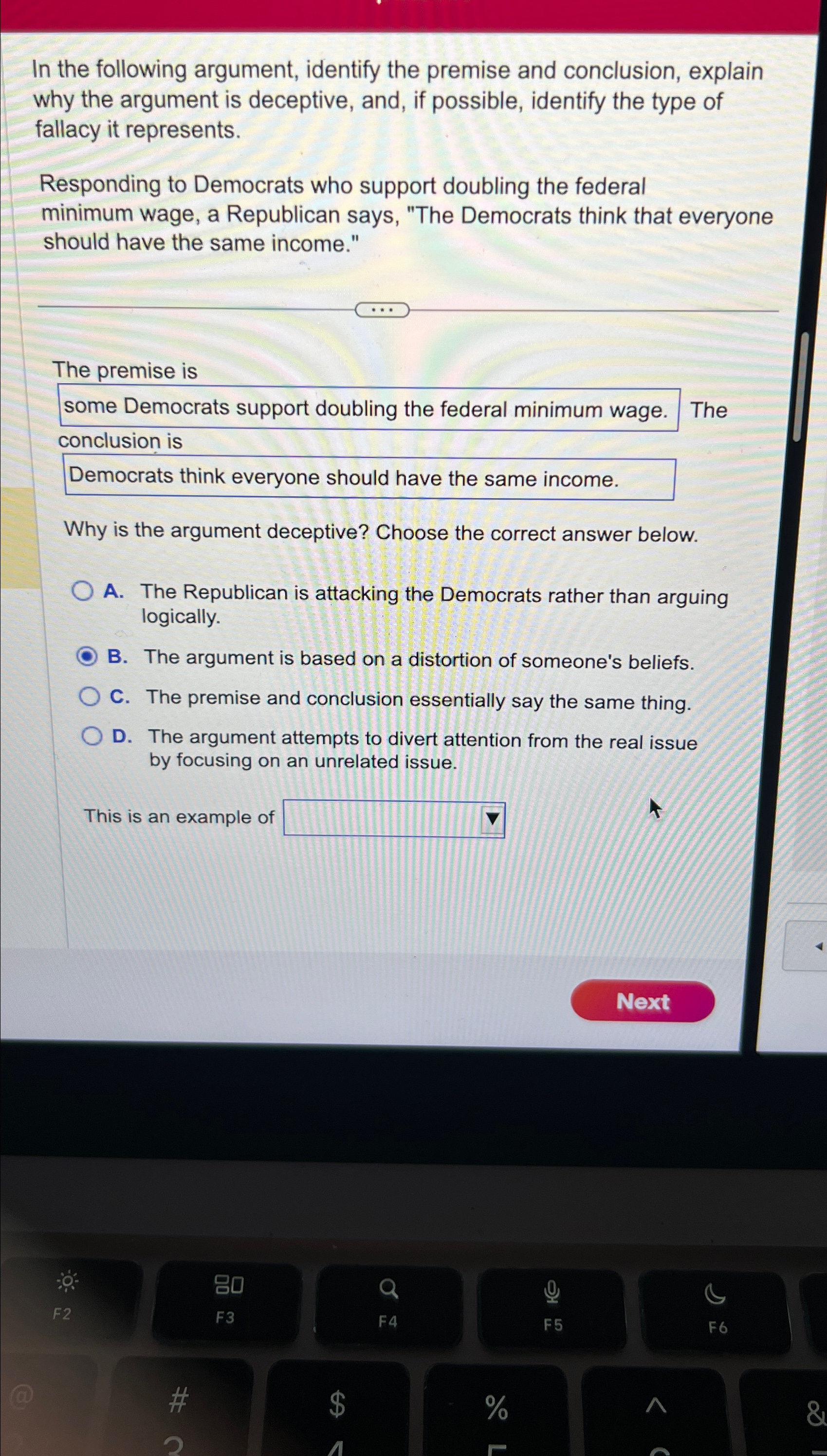 Solved In the following argument, identify the premise and | Chegg.com