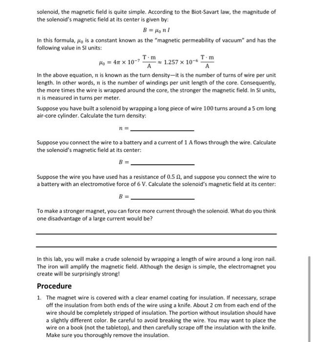 Solved Objective - Build a simple electromagnet. - | Chegg.com