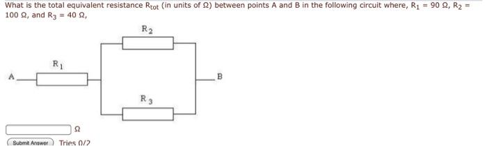 Solved What is the total equivalent resistance Rtot (in | Chegg.com