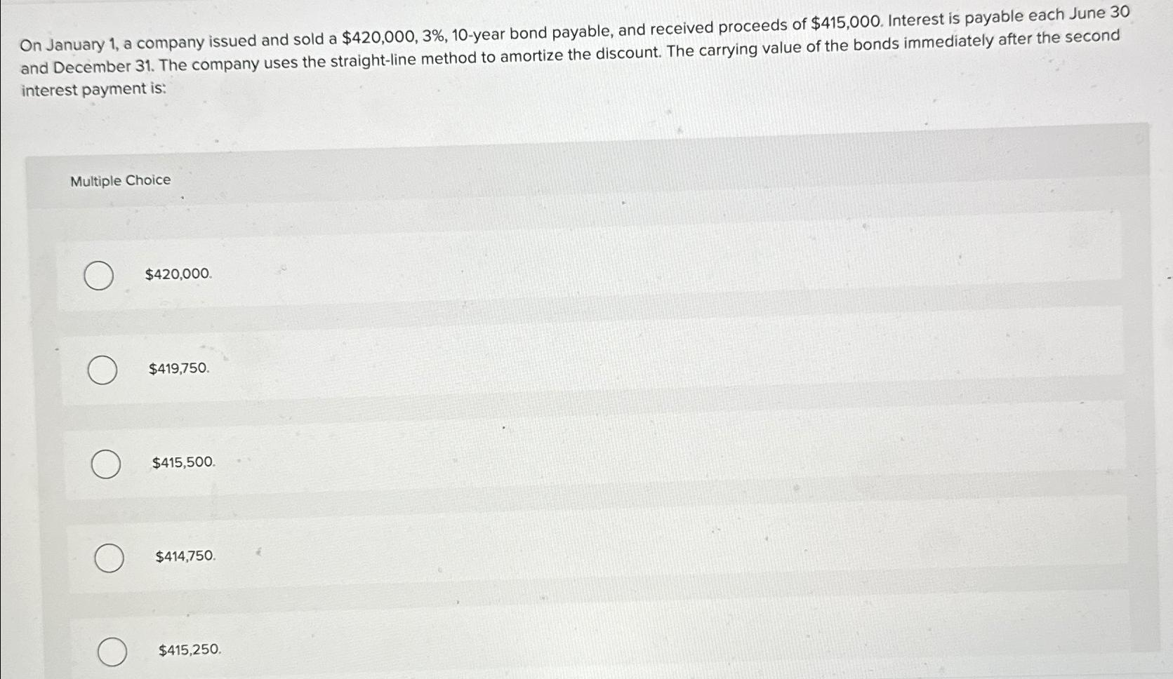 Solved On January 1, ﻿a company issued and sold a | Chegg.com