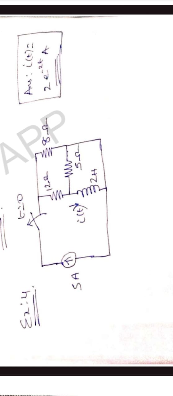 Solved find the transient current for the circuit shown | Chegg.com