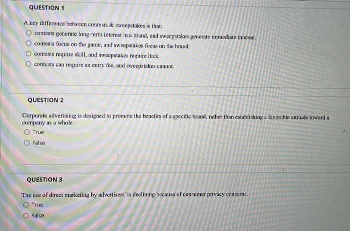 Solved QUESTION 1 A key difference between contests & | Chegg.com
