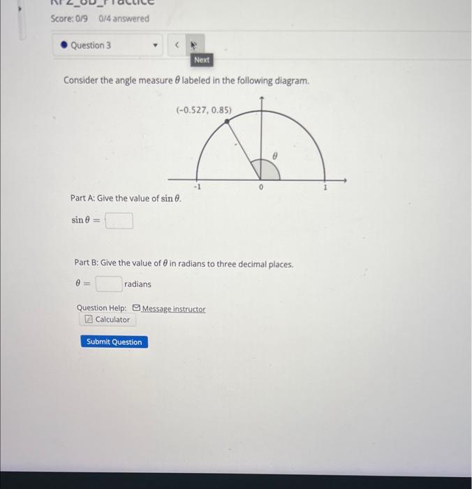 Solved Consider the angle measure θ labeled in the following | Chegg.com