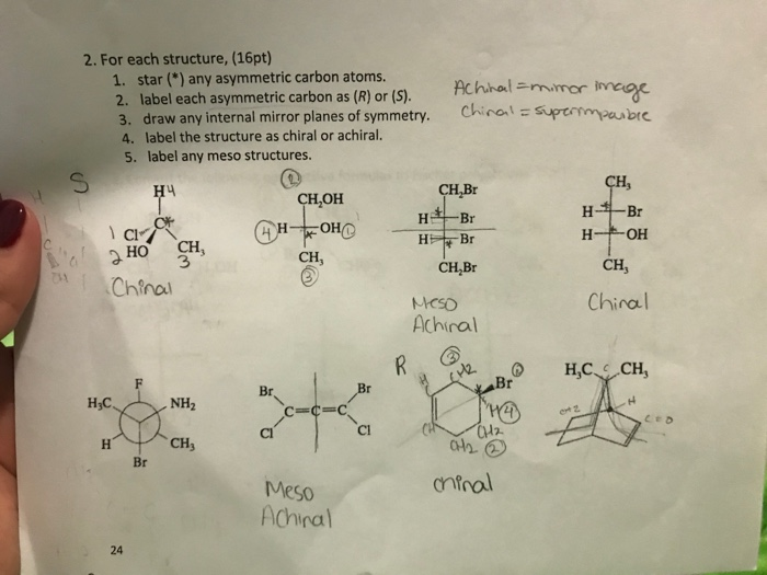 Solved 2. For each structure, (16pt) 1. star (*) any | Chegg.com