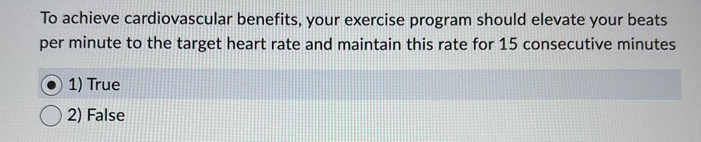 Solved To achieve cardiovascular benefits, your exercise | Chegg.com