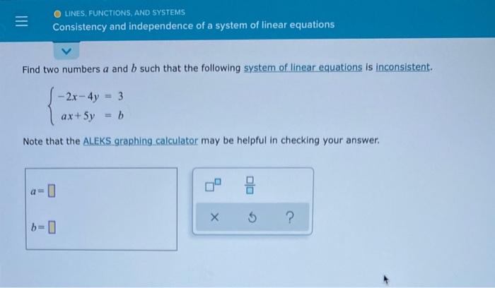 Solved III LINES, FUNCTIONS, AND SYSTEMS Consistency and | Chegg.com