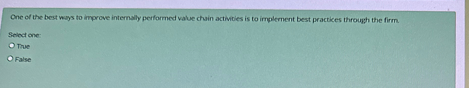 Solved One of the best ways to improve internally performed | Chegg.com