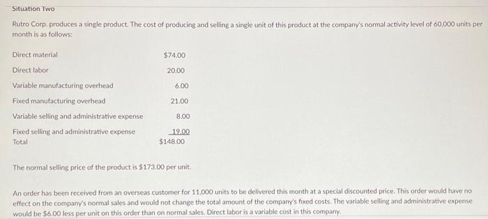 Solved Rutro Corp, produces a single product. The cost of | Chegg.com