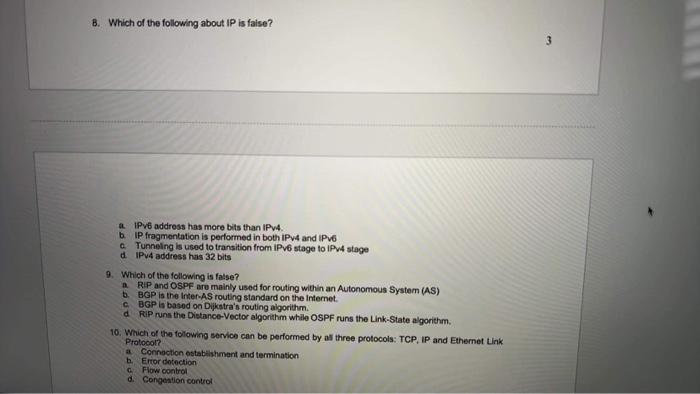 Solved 6. Which of the following is true? (a) TDM and FDM | Chegg.com