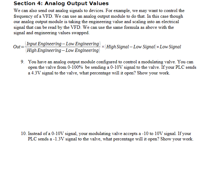Solved We can also send out analog signals to devices. For | Chegg.com