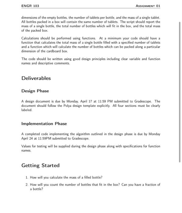 Solved Learning Objectives 1 Develop An Algorithm Using The 