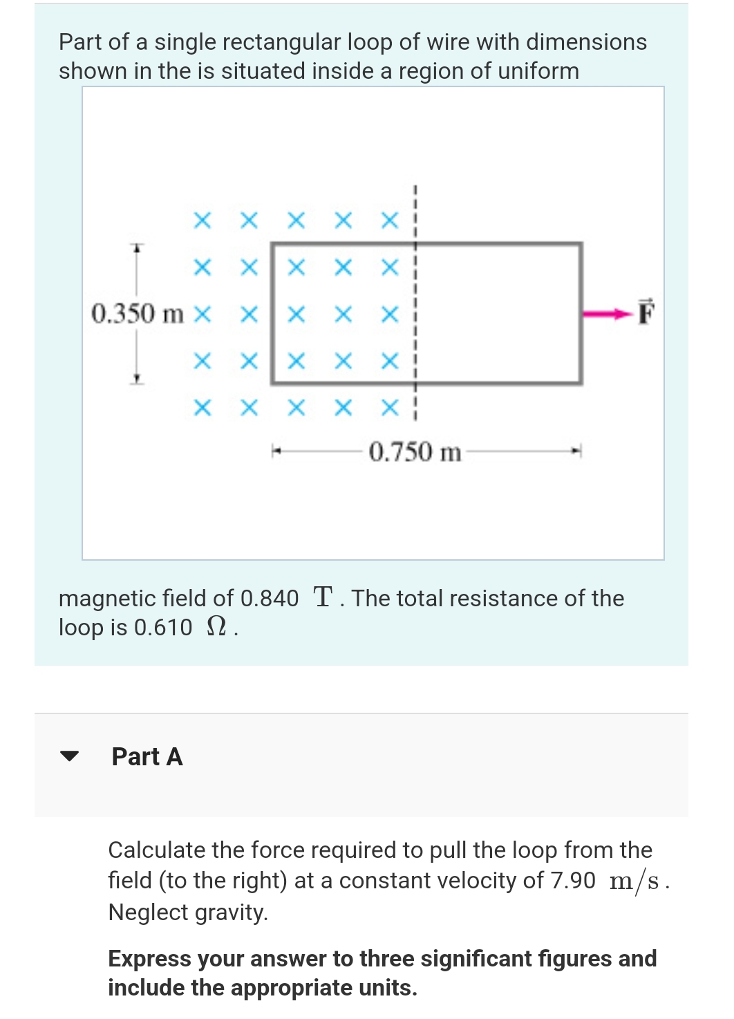 Solved Part of a single rectangular loop of wire with | Chegg.com