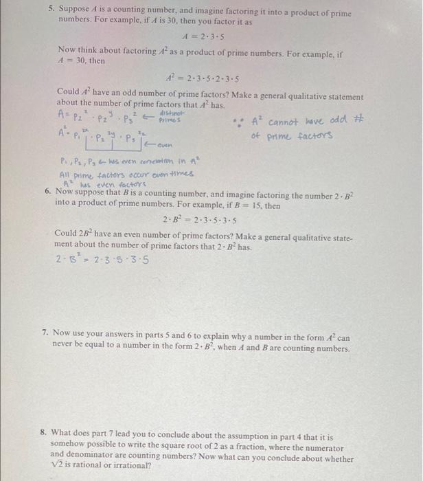Solved Expert Q&A Done 5. Suppose A is a counting number, | Chegg.com