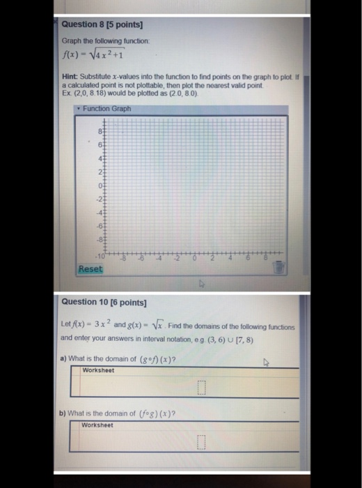 Solved Question 8 [5 points] Graph the following function: | Chegg.com