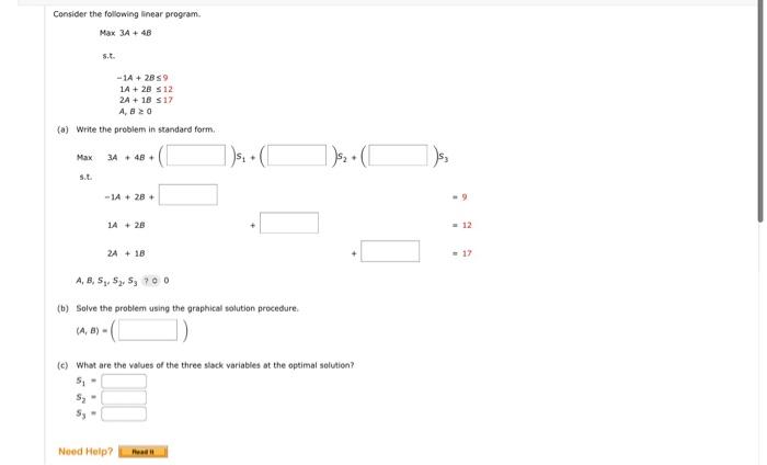 Solved Consider the following linear program Max 3A + 48 | Chegg.com