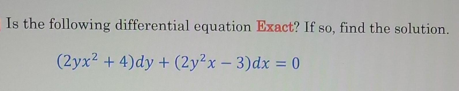 Solved Diff. Eq. Math Question. Could you show the steps to | Chegg.com