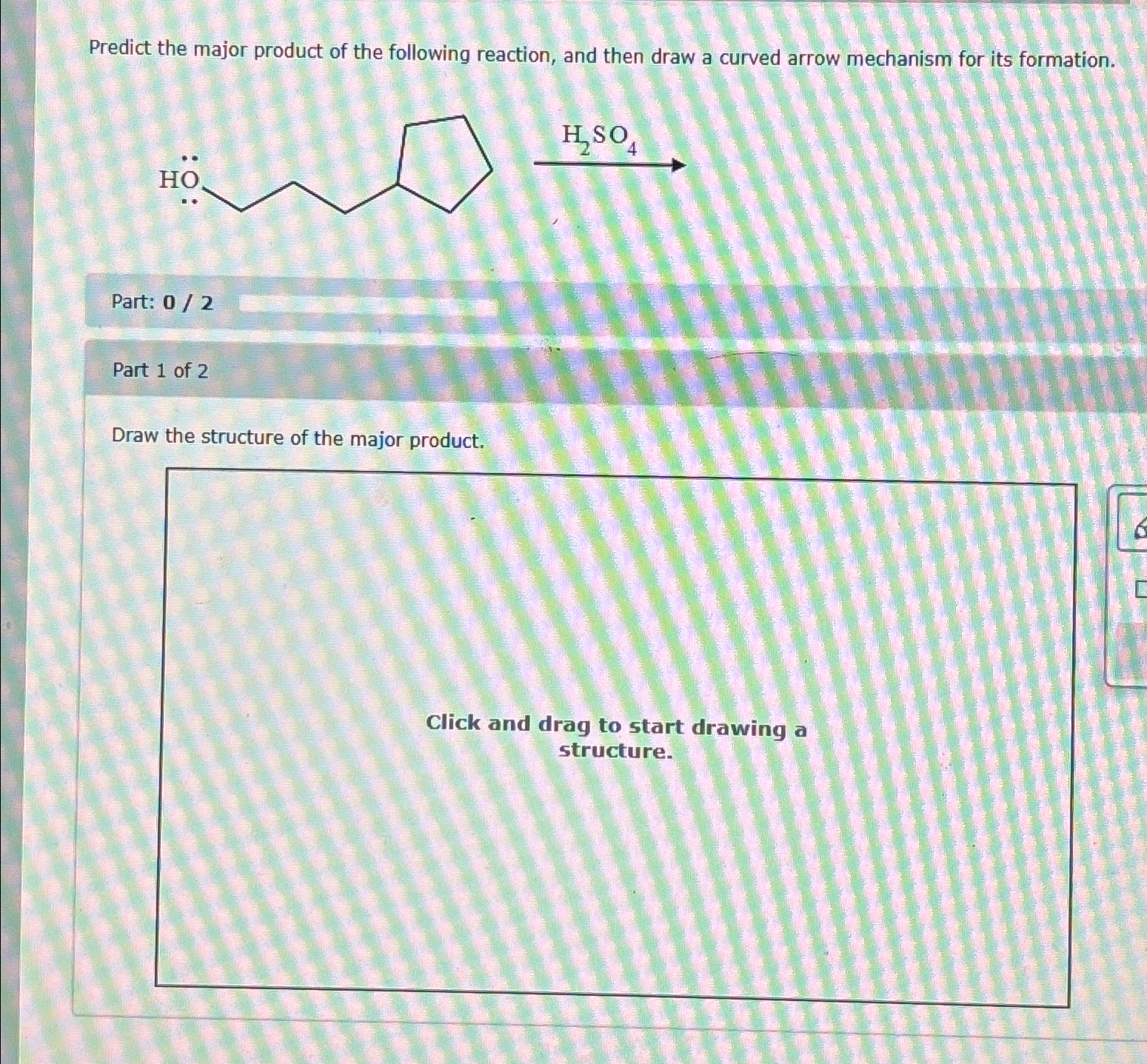 Solved Predict the major product of the following reaction, | Chegg.com