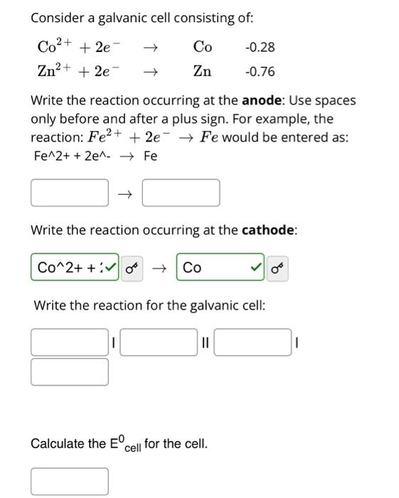 Solved Consider a galvanic cell consisting of: | Chegg.com