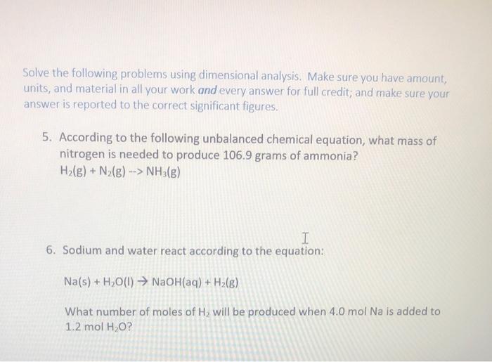 Solved Solve the following problems using dimensional | Chegg.com