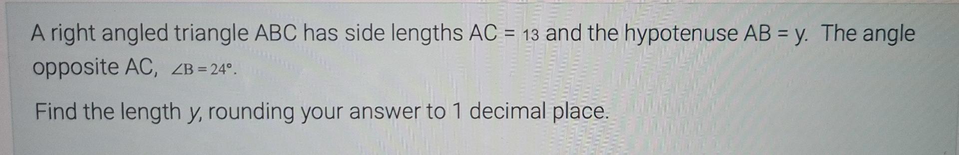 Solved A right angled triangle ABC has side lengths AC = 13 | Chegg.com