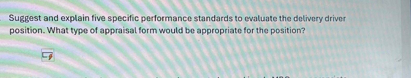 Solved Suggest and explain five specific performance | Chegg.com