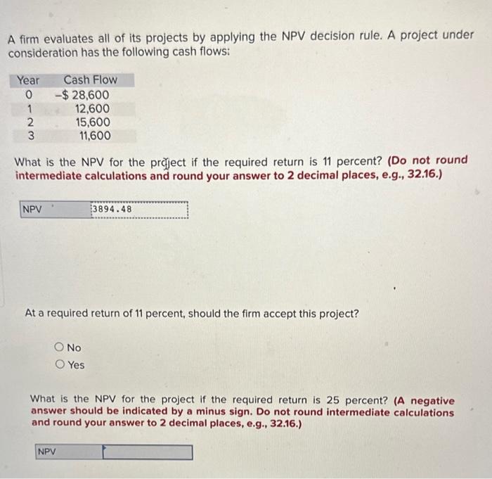 Solved A firm evaluates all of its projects by applying the | Chegg.com