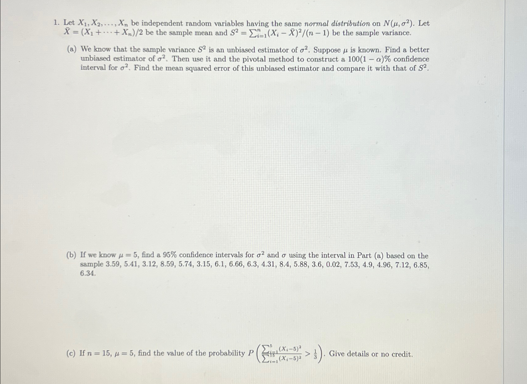 Solved Let x1,x2,dots,xn ﻿be independent random variables | Chegg.com