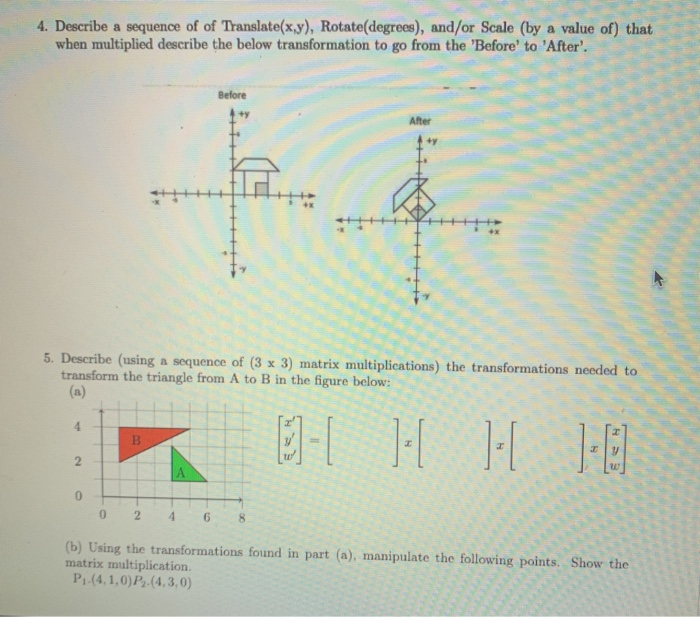 Solved 4. Describe a sequence of of Translate(x,y), | Chegg.com