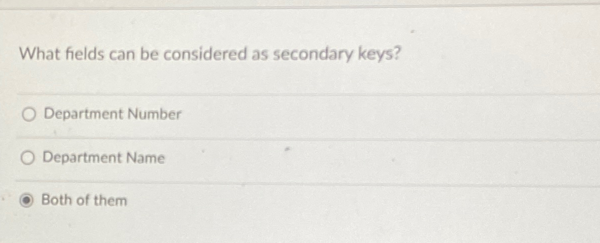 Solved What fields can be considered as secondary | Chegg.com