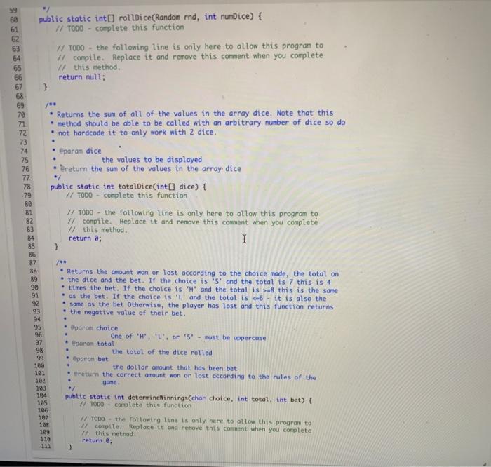Solved I need help with a code written in java following the | Chegg.com