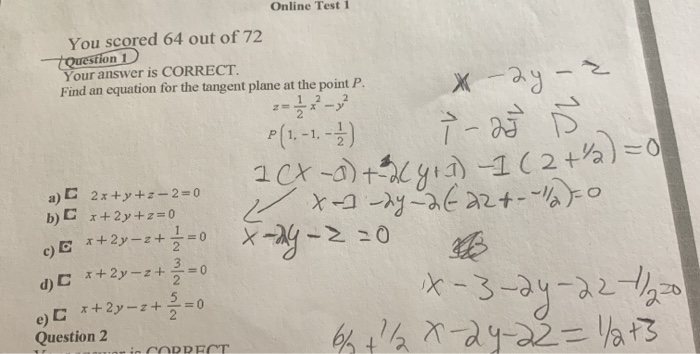 Solved Online Test i You scored 64 out of 72 7 Question 1 | Chegg.com