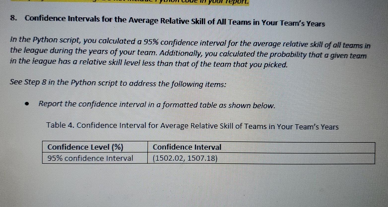 Solved you. 8. Confidence Intervals for the Average Relative | Chegg.com