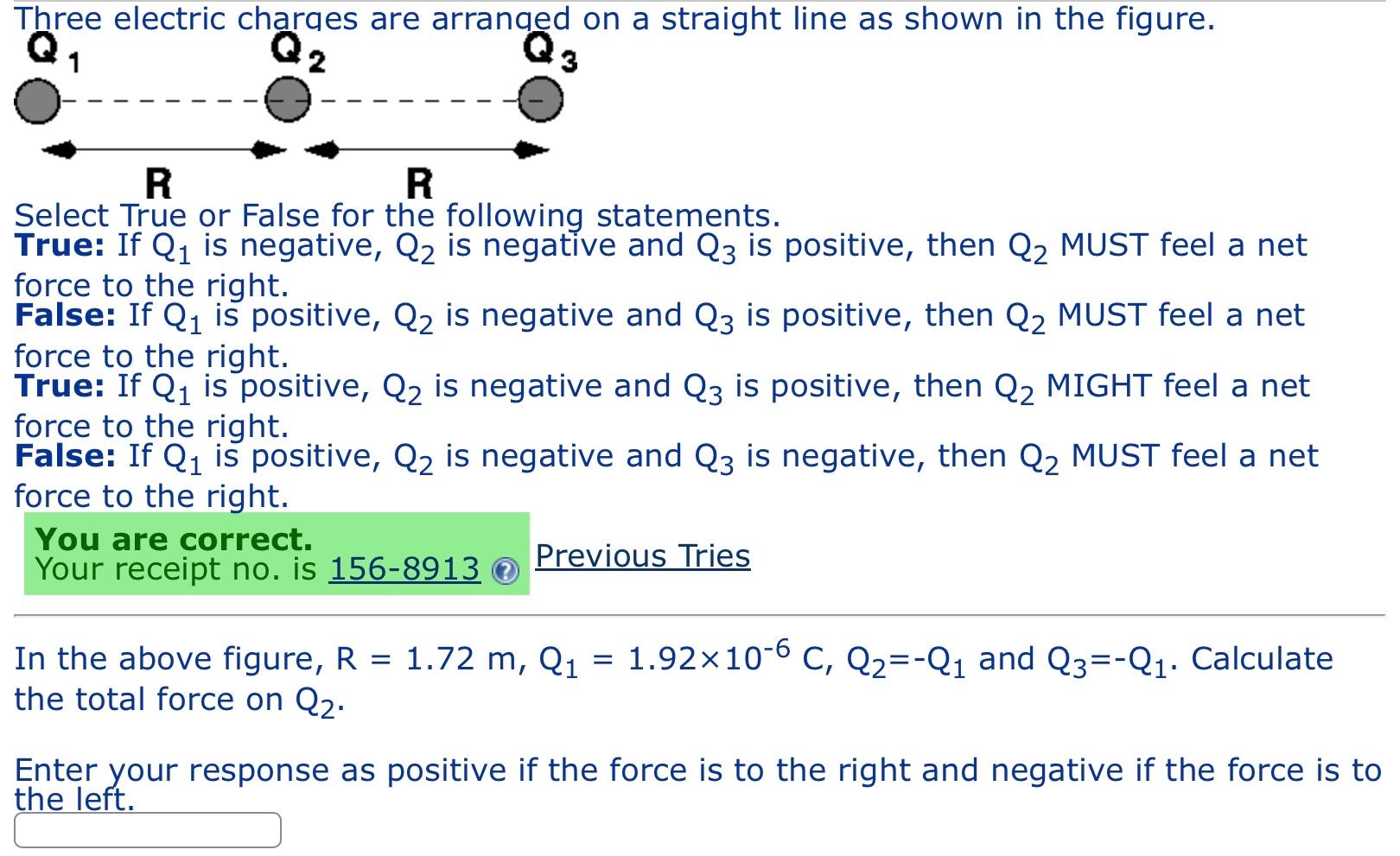 Solved Three electric charaes are arranaed on a straight | Chegg.com