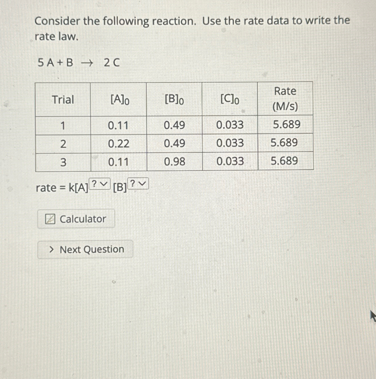 Solved Consider the following reaction. Use the rate data to | Chegg.com Solved Consider the following reaction. Use the rate data to | Chegg.com