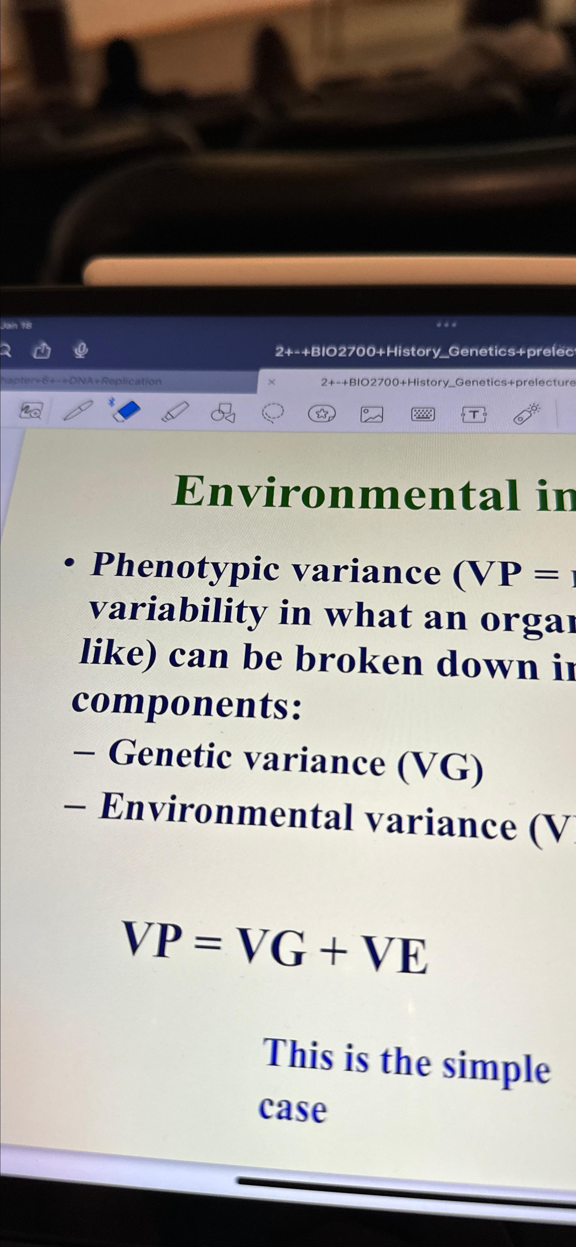 Solved Environmental inPhenotypic variance variability in | Chegg.com