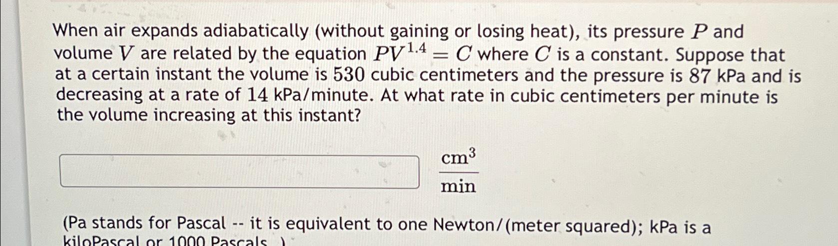 Solved When air expands adiabatically (without gaining or | Chegg.com