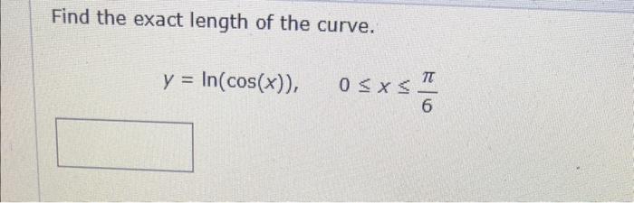 Solved Find the exact length of the curve. | Chegg.com