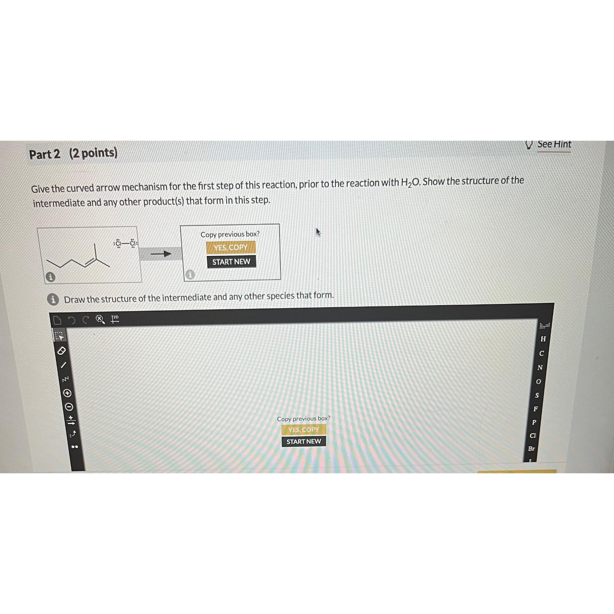 Solved Part2 (2 ﻿points)See HintGive the curved arrow | Chegg.com