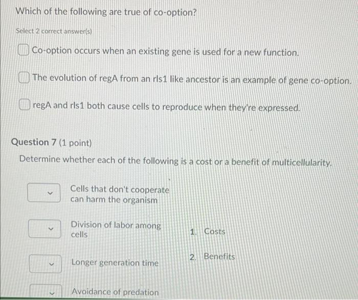 Solved Which of the following are true of co-option? Select | Chegg.com