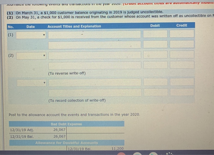Solved Not Yet Due Number of Days Past Due Over 1-30 31-60 | Chegg.com