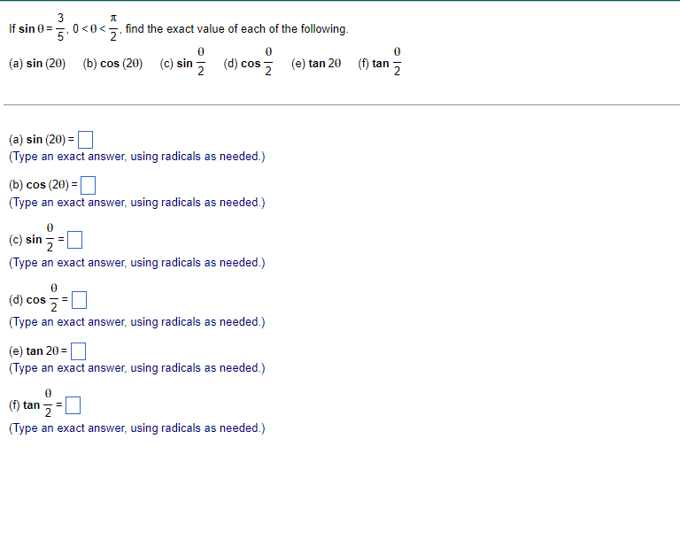 Solved If sinθ=35,0