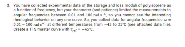Solved You have collected experimental data of the storage | Chegg.com