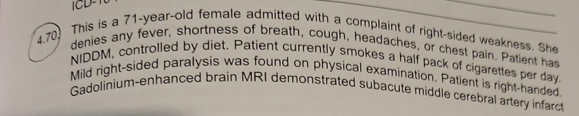 Solved ICD-10-CM Code(s) with POA Indicator and MS-DRG 28. | Chegg.com