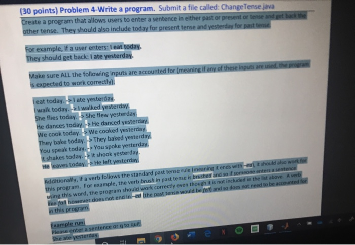 Solved (30 points) Problem 4-Write a program. Submit a file | Chegg.com